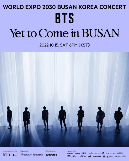 Voir le concert de BTS à Busan au JTBC... Diffusion en direct le 15 [Officiel] - K-Pop News Insde FR