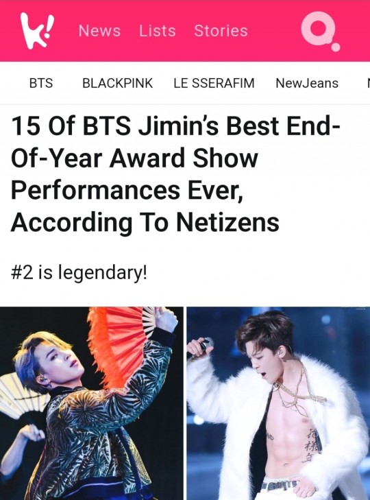 BTS Jimins 15 beste Leistungen bei der Preisverleihung zum Jahresende aller Zeiten... Legende ...