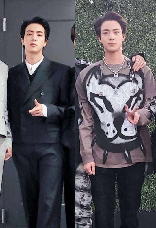 BTS Jin ชายผู้ซูมความงามของเขาในทุกพิธีมอบรางวัล..ภาพอันตระการตาของ AMA ปฏิกิริยาร้อนแรงใน US ...